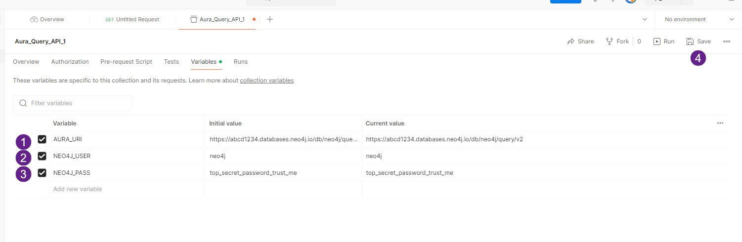 Neo4j Query API for Aura - configuration and Testing in Postman