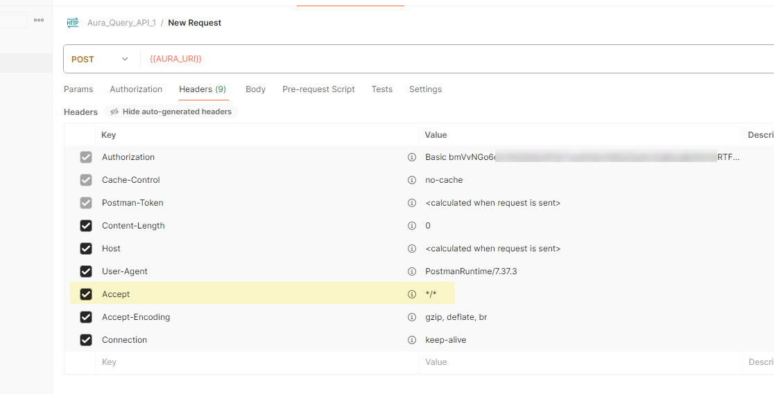 Neo4j Query API for Aura - configuration and Testing in Postman