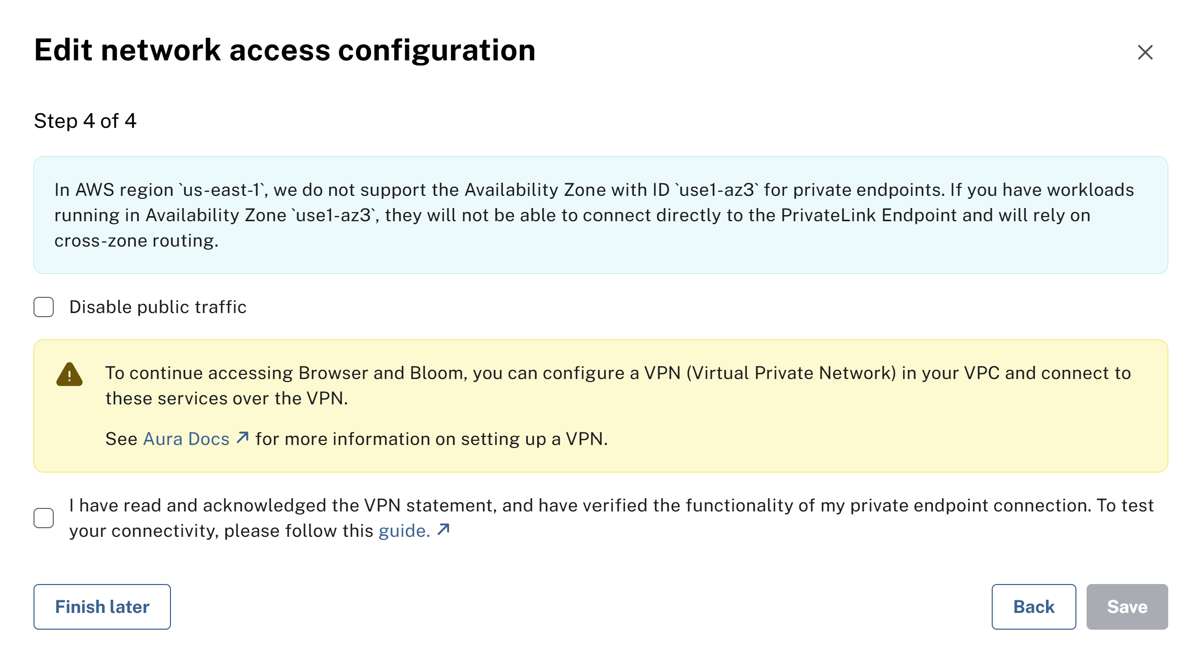 How to use Neo4j Admin Upload with Private Link Enabled?